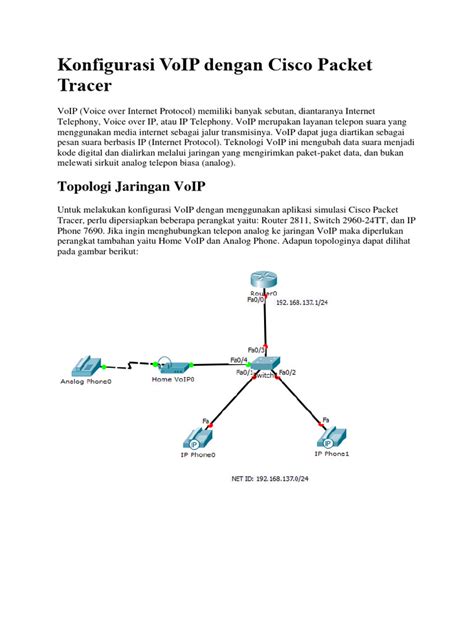 Konfigurasi Voip Dengan Cisco Packet Tracer Pdf
