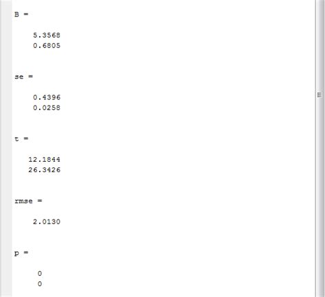 Ordinary Least Squares — Matlab Boot Camp