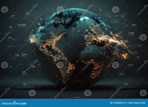 Global Network Connection And Communication Concept Generative Ai Illustration Stock Image