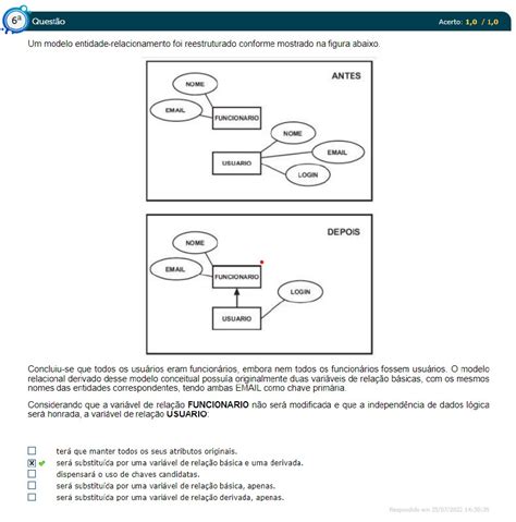 MODELAGEM DE DADOS Simulado Modelagem De Dados