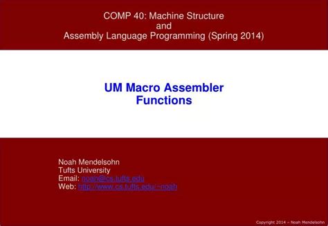 Ppt Um Macro Assembler Functions Powerpoint Presentation Free Download Id 2460089