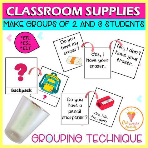 1free Esl And Efl Grouping Technique Classroom Supplies Our