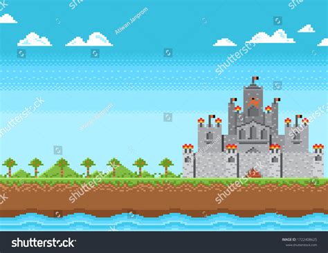 Mario Background 8 Bit Castle