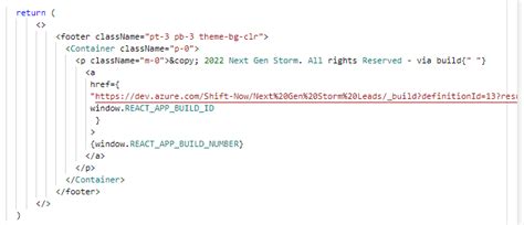 display build number in page footer application deployed using azure devops stack overflow