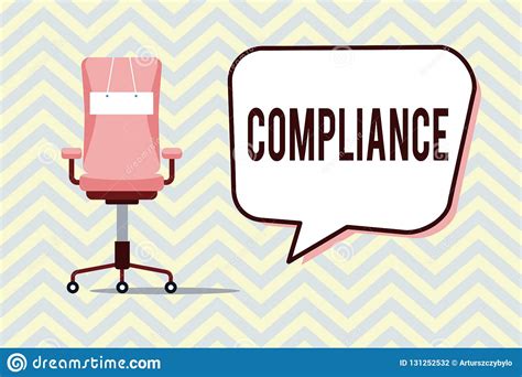 Text Sign Showing Compliance Conceptual Photo Action Fact Of Complying With Wish Or