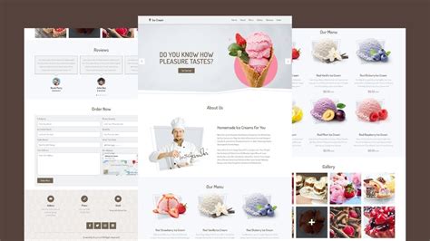 Responsive Ice Cream Website Design Using Html Css And Javascript