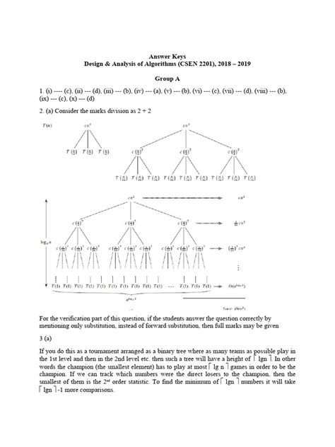 Answer 2019 Pdf Time Complexity Algorithms And Data Structures