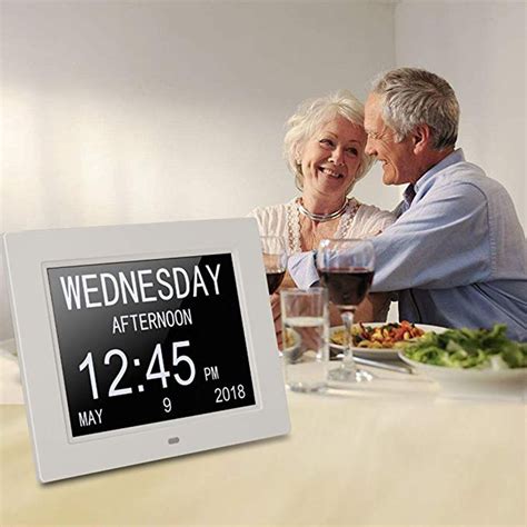 Digital Calendar Alarm Day Home Clock Extra Large Vicedeal