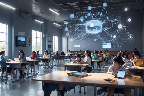 Premium Ai Image Iot And Education Smart Connections In The