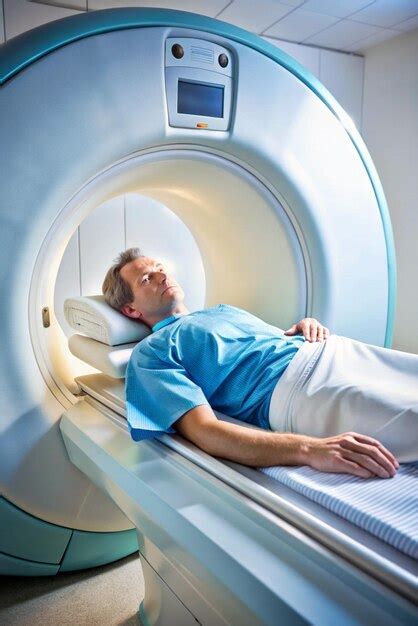 Mri Scanning A Patient Using Magnetic Resonance Imaging Technology For Medical Imaging Premium