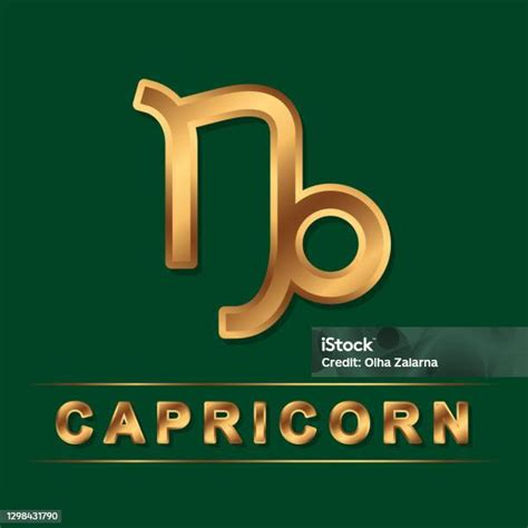 염소 자리 조디악 황금 벡터는 어두운 빨간색 배경에 금글자로 노래 설계를 위한 벡터 별자리 기호입니다 격리된 황금 아이콘 금