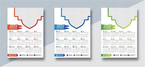 Premium Vector Wall Calendar Template Design For 2023 Year Monthly