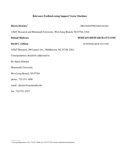 Pdf Relevance Feedback Using Support Vector Machines