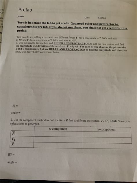 solved prelab name class section ez turn it in before the