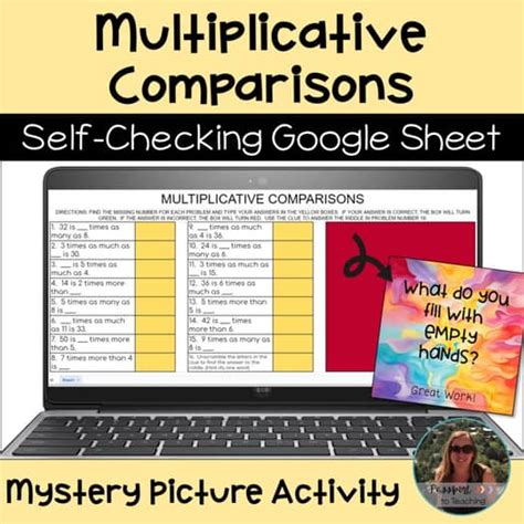 Multiplicative Comparison Multiplication As A Comparison Digital Activity