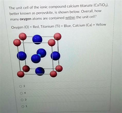 The Unit Cell Of The Ionic Compound Calcium Titanate Catio3 Better