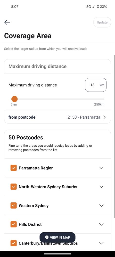 Viewing Coverage Area On A Map