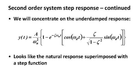 Lecture Second Order System Step Response Governing