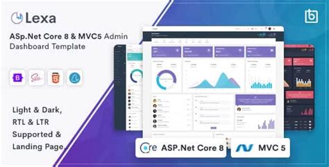 Lexa ASP Net Core 8 MVC5 Admin Dashboard Template Andigi Com