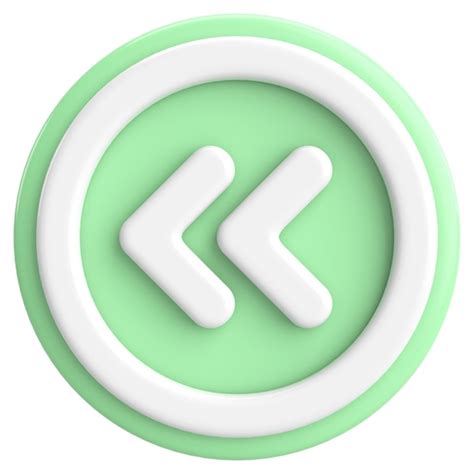 Premium Photo Previous Button Back Button 3d Illustration