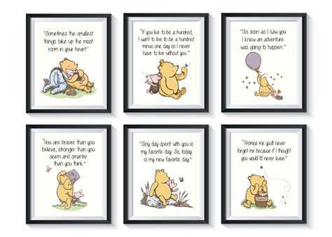 Classic Pooh Quotes Art Prints Set Qty 3 Winnie The Pooh Etsy Canada