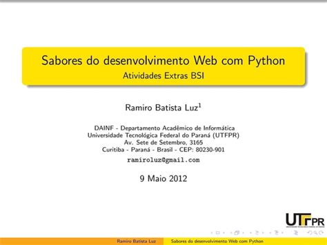 Desenvolvimento Web Com Python Frameworks Django E Web2py Ppt