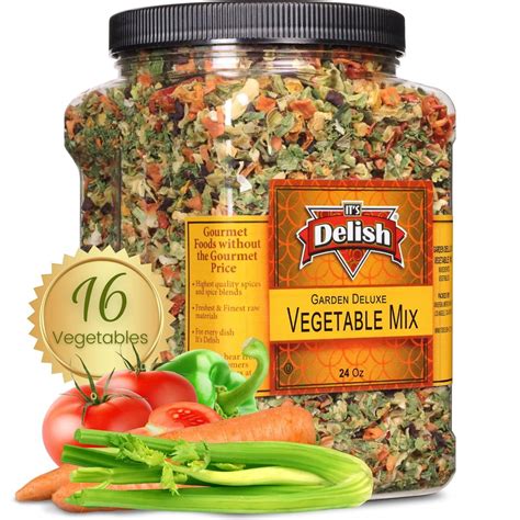 Garden Deluxe Vegetable Soup Mix By Its Delish 24 Oz Jumbo Container 16 Natural Dehydrated