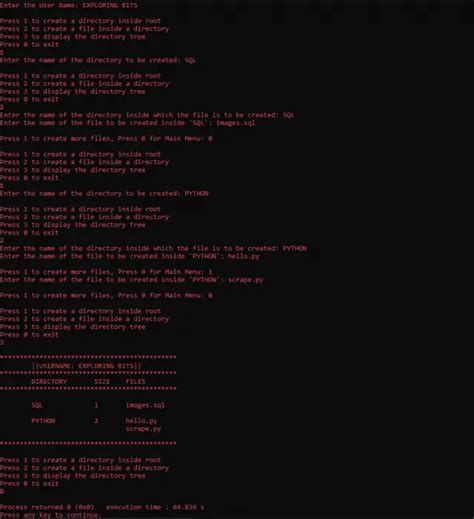 Single Level Directory Program In C Exploringbits