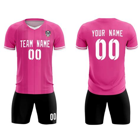 Custom Pink Soccer Jersey Fully Customized Free Design Kxkshop