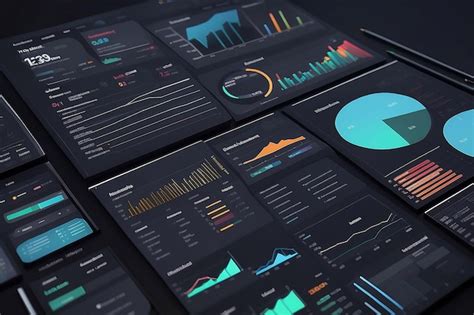 Premium Photo Conceptual Business Dashboard For Financial Data Analysis