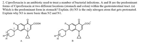 Solved 2 Ciprofloxacin Is An Antibiotic Used To Treat A