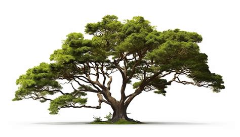 Premium Photo Tree In Side View Isolated On White