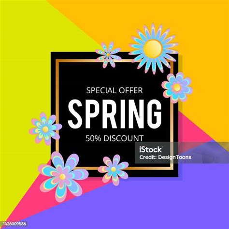 아름 다운 화려한 꽃 봄 판매 배경입니다 벡터 일러스트 템플릿bannerswallpaperflyers 초대장 포스터 브로셔 바우처 할인 0명에 대한 스톡 벡터 아트 및 기타