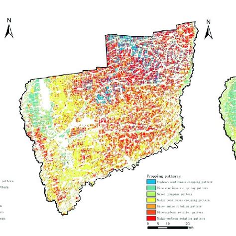 Evolution Of The Spatial Distribution Of The Plots Of Various Cropping Download Scientific