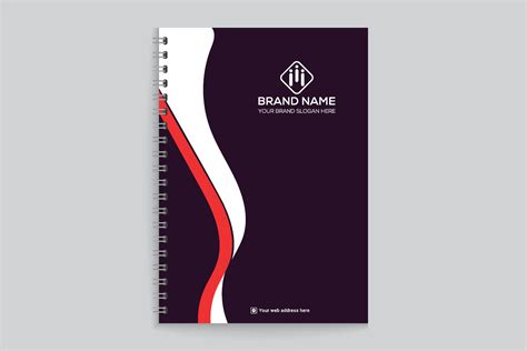 Red And Black Color Notebook Cover Design 26325010 Vector Art At Vecteezy