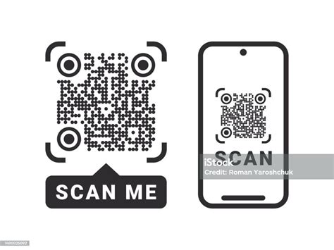 Qr 코드 빠른 응답 코드 바코드 기호 전화로 Qr 코드 플랫 아이콘을 스캔하십시오 벡터 이미지 0명에 대한 스톡 벡터 아트 및 기타 이미지 Istock