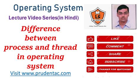 Difference Between Process And Thread In Operating System Youtube