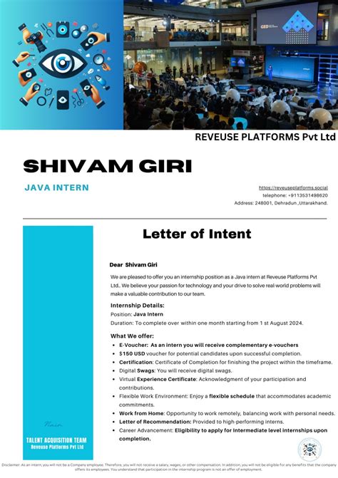 Shivam Giri On Linkedin Java Internship Careergrowth Techjourney Reveuseplatforms