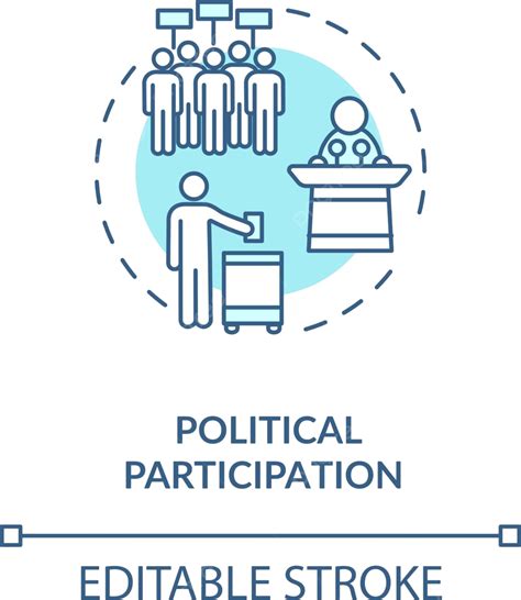 Political Participation Concept Icon Participant Drawing Concept Vector Participant Drawing
