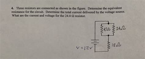 Solved Three Resistors Are Connected As Shown In The Chegg Com