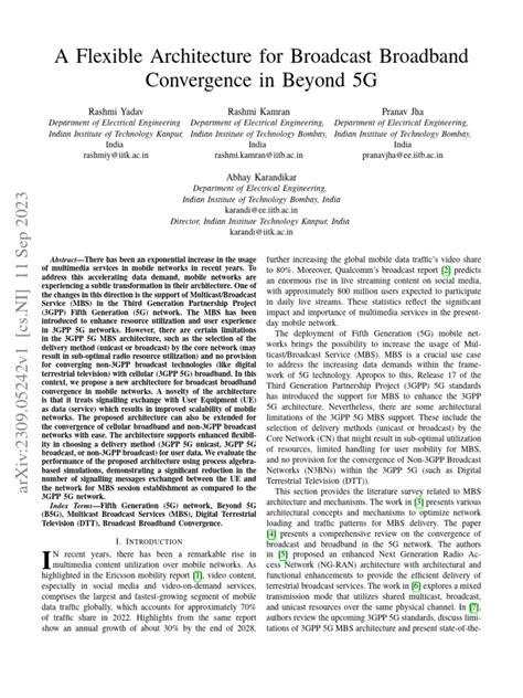 A Flexible Architecture For Broadcast Broadband Co Pdf Computer Network Multicast