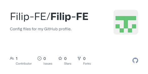 GitHub Filip FE Filip FE Config Files For My GitHub Profile
