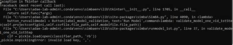 pickle unpicklingerror invalid load key when running model