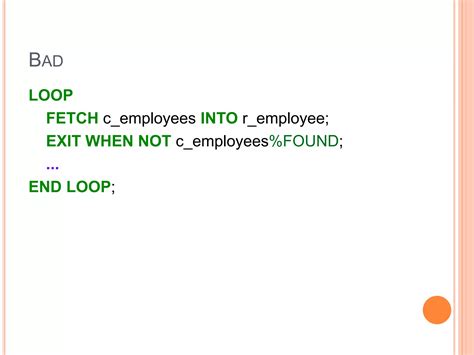 Plsql And Sql Coding Guidelines Part 5 Pptx Databases Computer