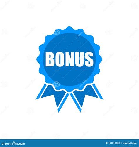 Blue Bonus Icon Logo Button Stock Vector Illustration Of Price