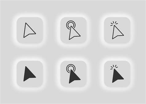 Premium Vector Cursor Arrow Pointer Icon Computer Mouse Click
