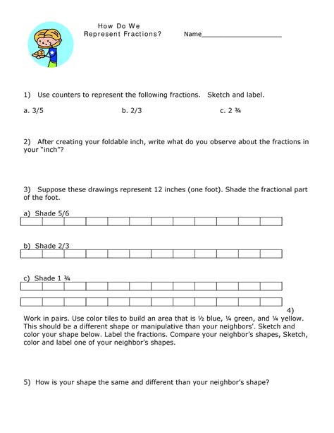 How Do We Represnet Fractions Use Counters To Represent The Following Fractions Sketch And
