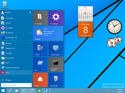 Desktop Widgets Windows 8