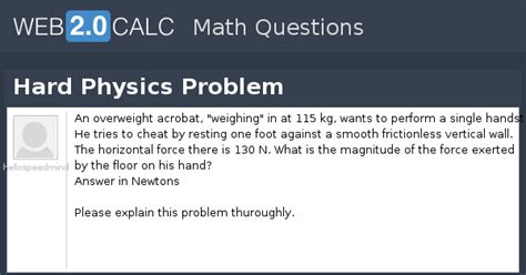 View Question Hard Physics Problem