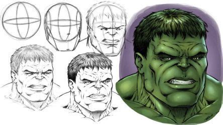 How To Draw The Hulk Step By Step By Robertmarzullo Hulk Sketch Face Drawing Drawing